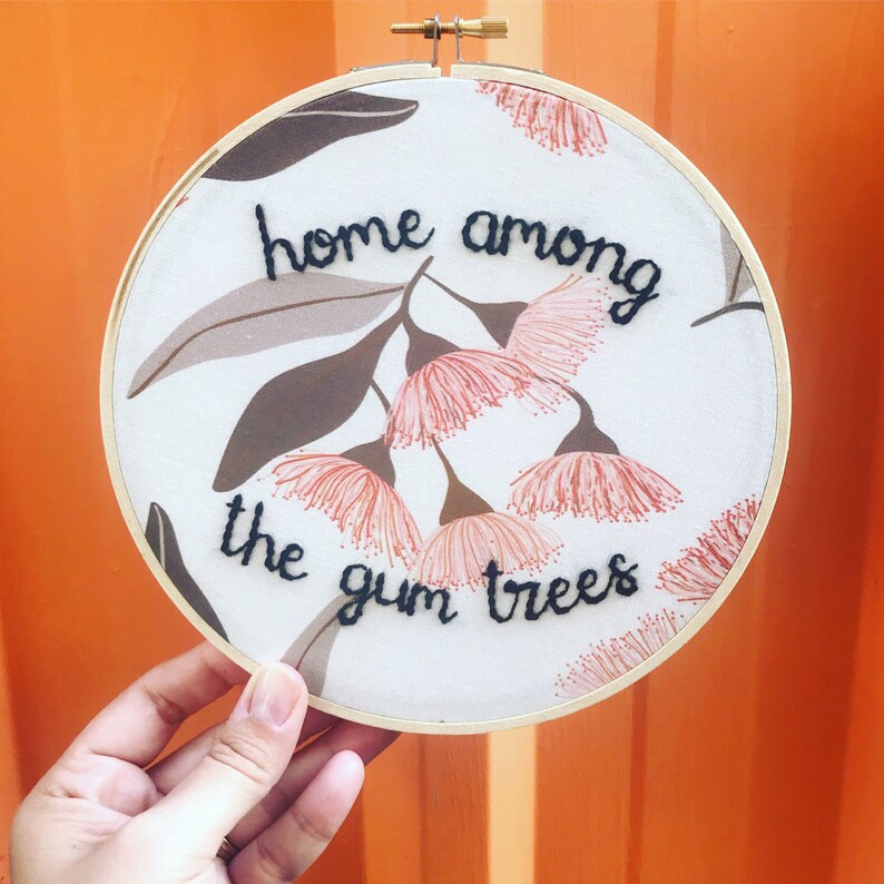 Home Among the Gum Trees Embroidery Hoop Art. Australian Gift. - Etsy ...