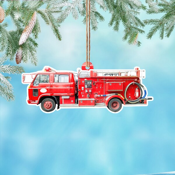Fire Truck Ornament - Etsy