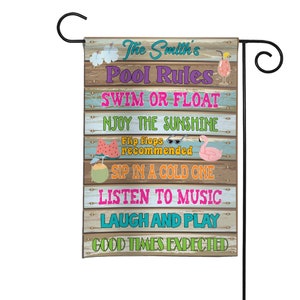 Personalized Swimming Pool Flag Summer Flag Pool Decor - Etsy