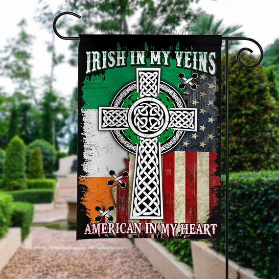 Irish Blessing Flag Celtic Cross Flag Irish Gift Happy St. - Etsy