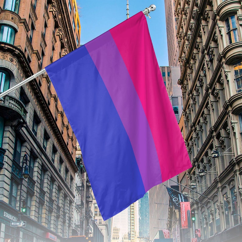 Bisexual Pride Flag Lgbt Bi Gay Flags Double Sided Bisexual Etsy