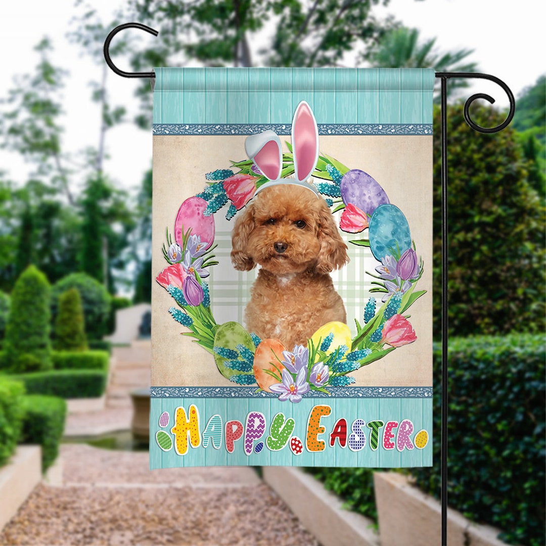 Poodle Dog Happy Easter Double-sided Flag Love Poodle Dog - Etsy