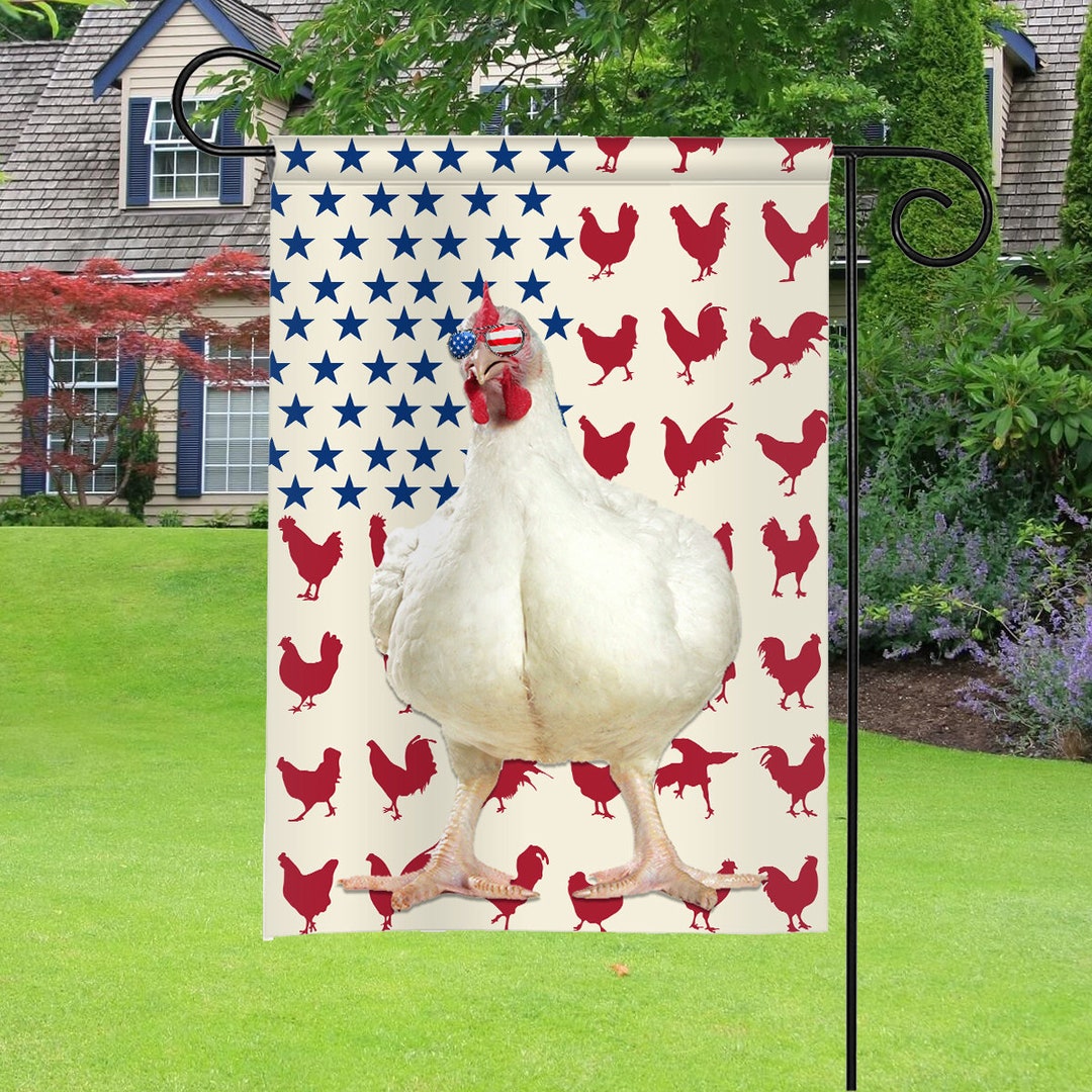 American Chicken Flag USA Chicken Flag Chicken Patriotic - Etsy