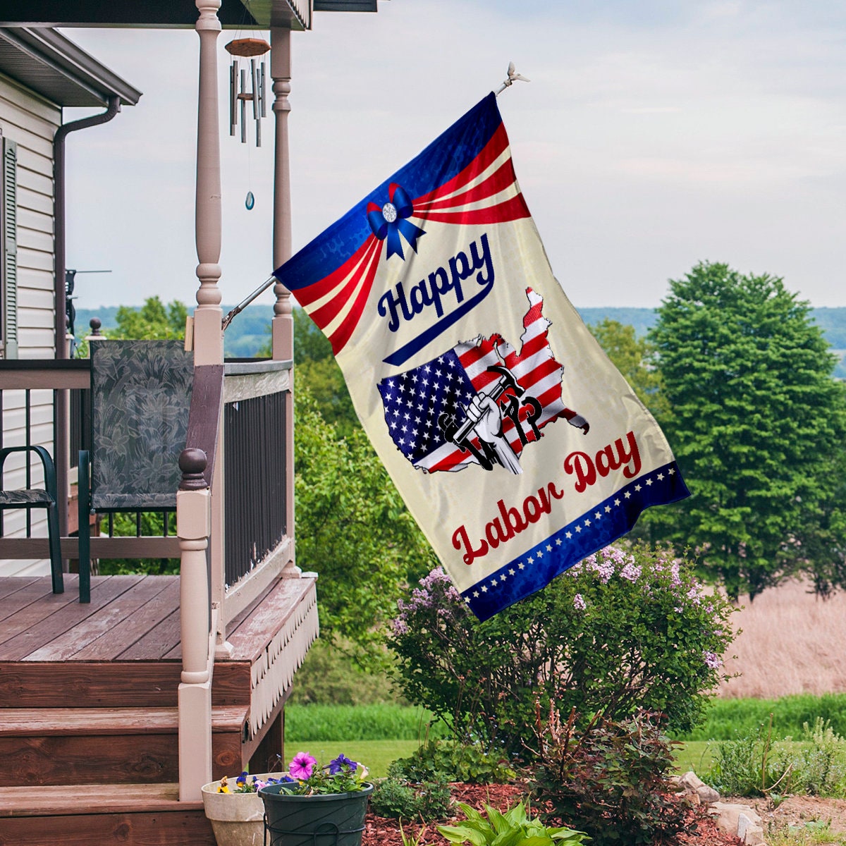 Happy Labor Day Flag, Labor Day Celebration Flag, Patriotic Labor Day ...