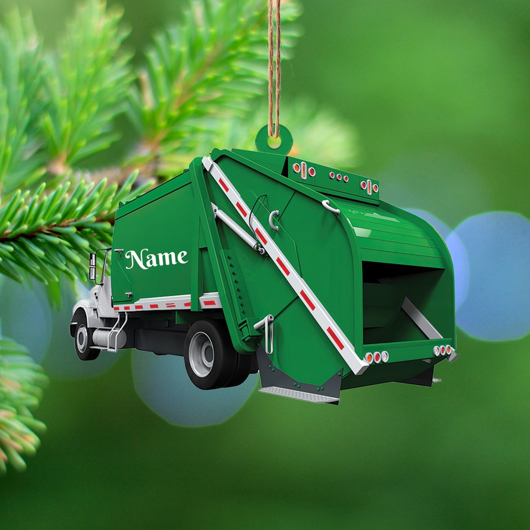 Garbage Truck Christmas Ornament Trash Truck Ornament - Etsy