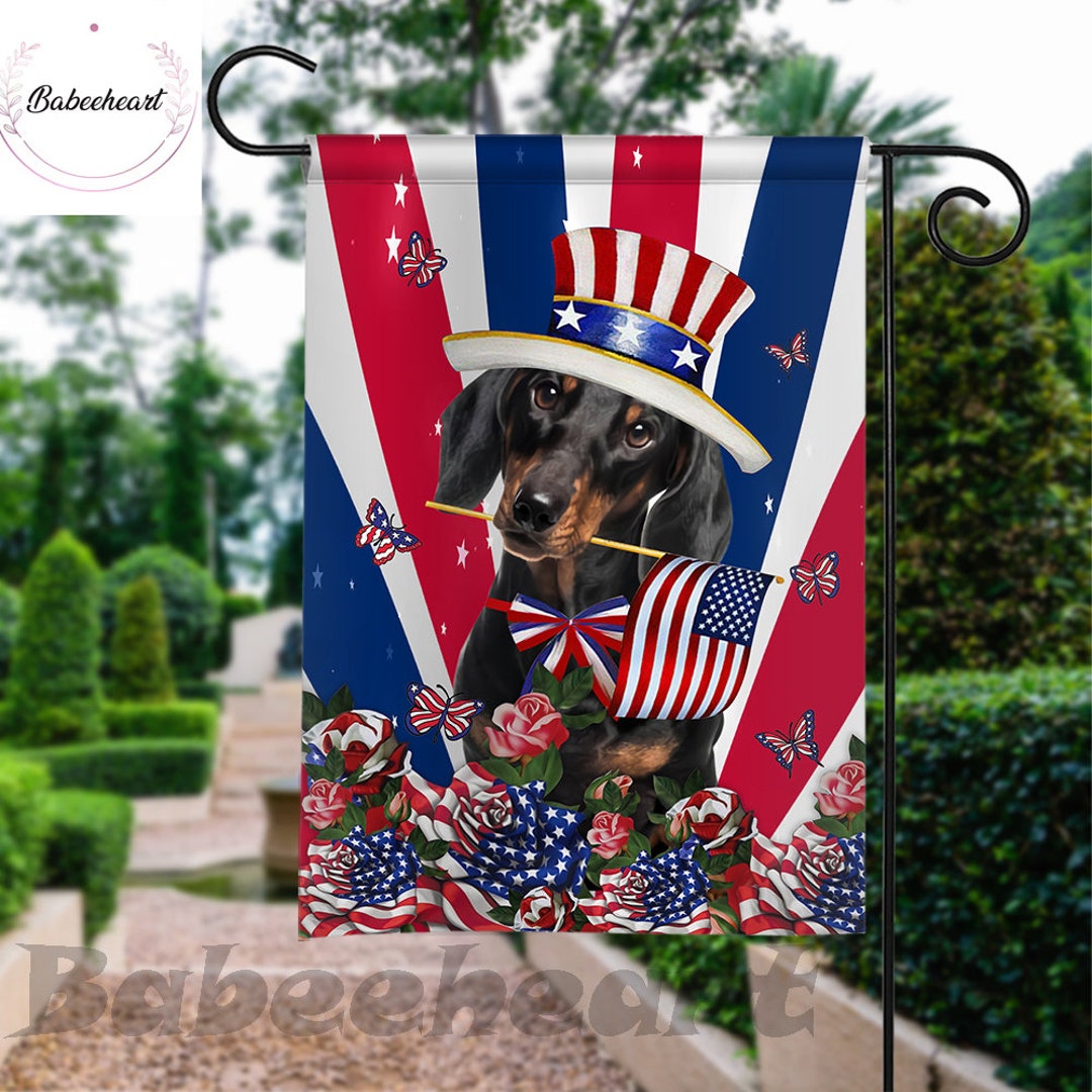 Dachshund Dog Independence Day Flag Dog 4th of July Flag - Etsy