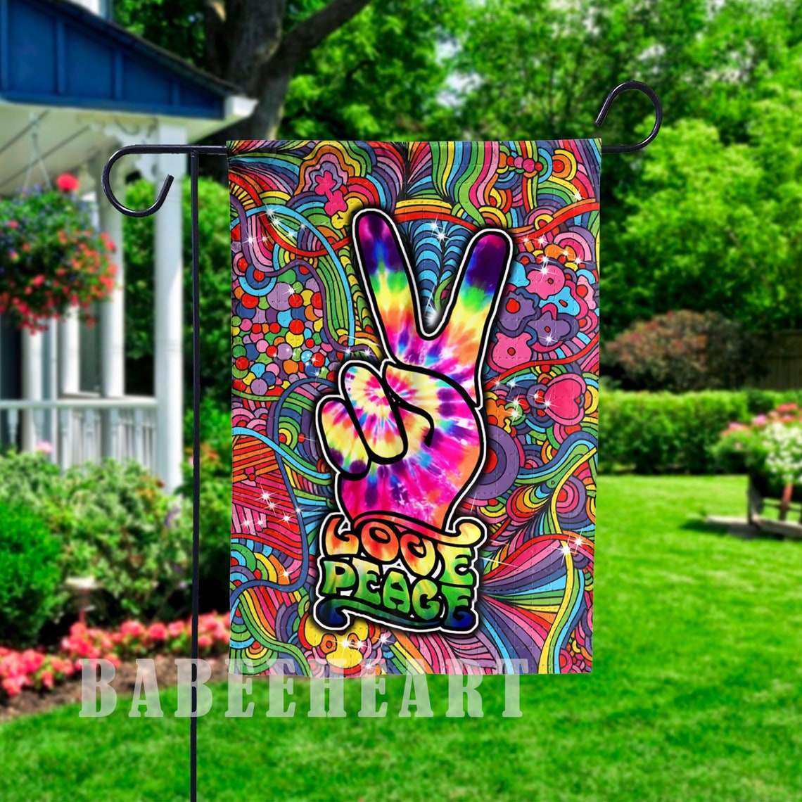 Hippie Soul Flag Hippie Flag Love Hippie Love Peace Tie - Etsy