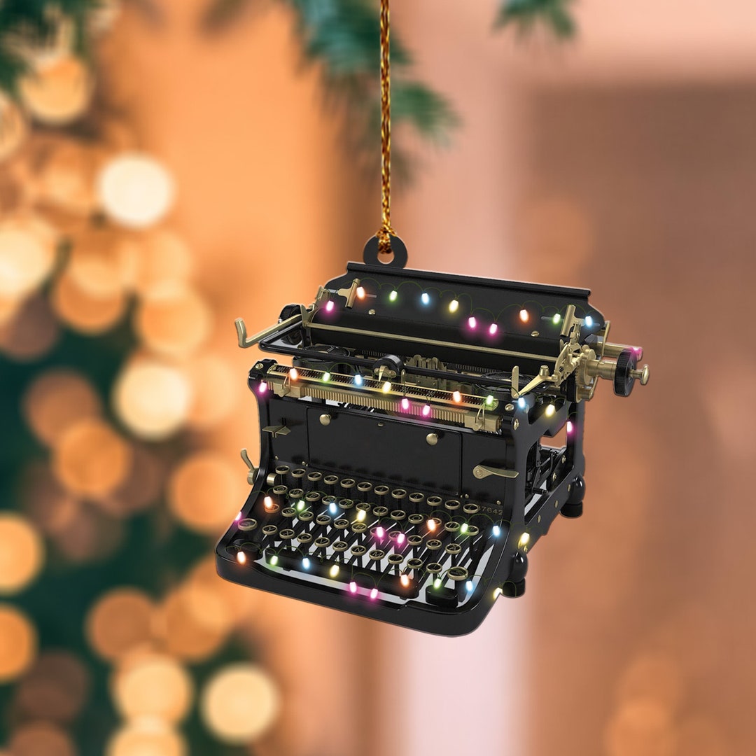 Personalized Typewriter Ornament Typewriter Christmas - Etsy