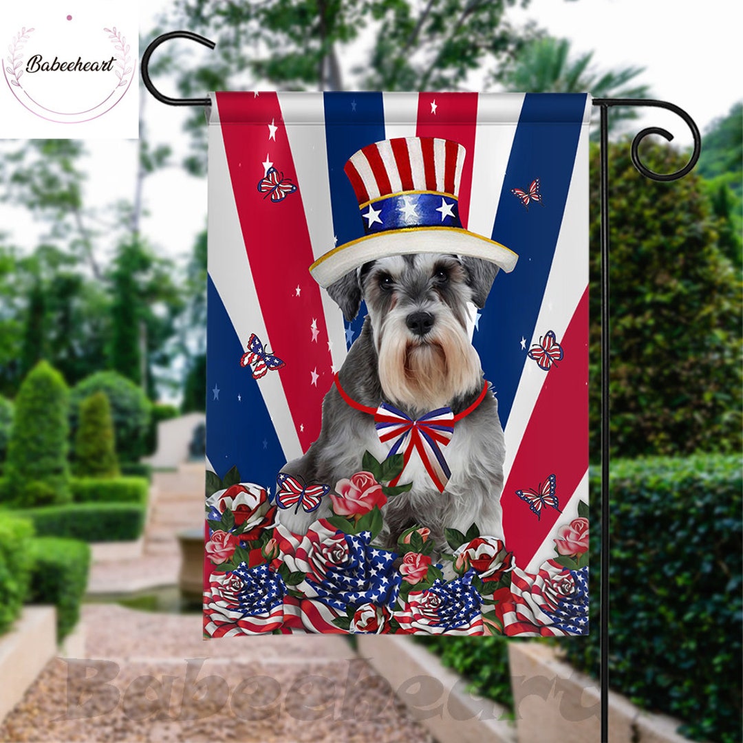 Miniature Schnauzer Independence Day Flag Dog 4th of July - Etsy