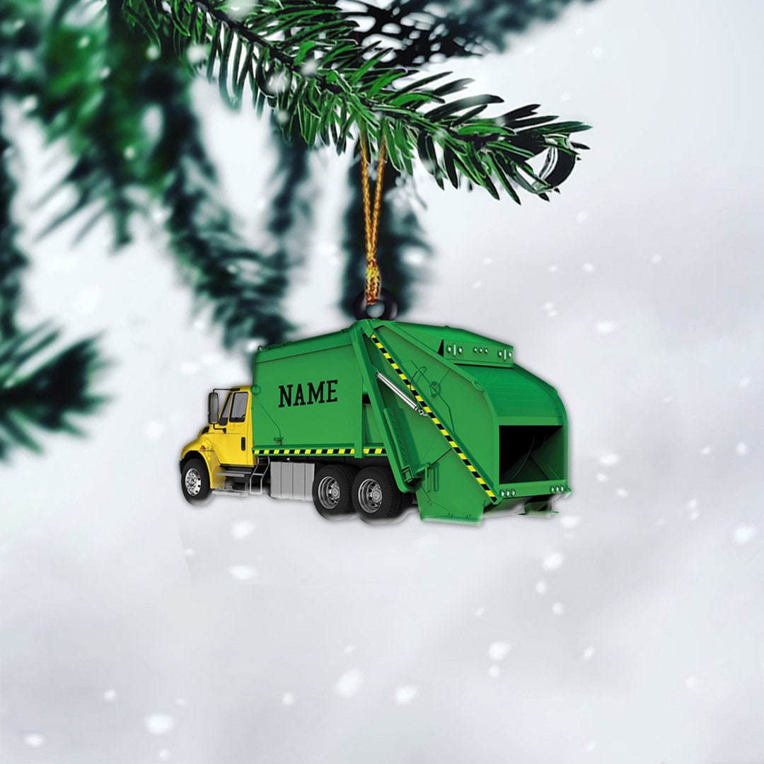 Garbage Truck Christmas Ornament Trash Truck Ornament - Etsy