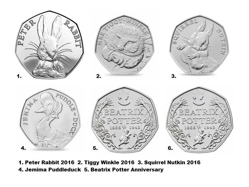 Rare UK Fifty Pence Coins Collectible 50p Coins British Coin Collector ...