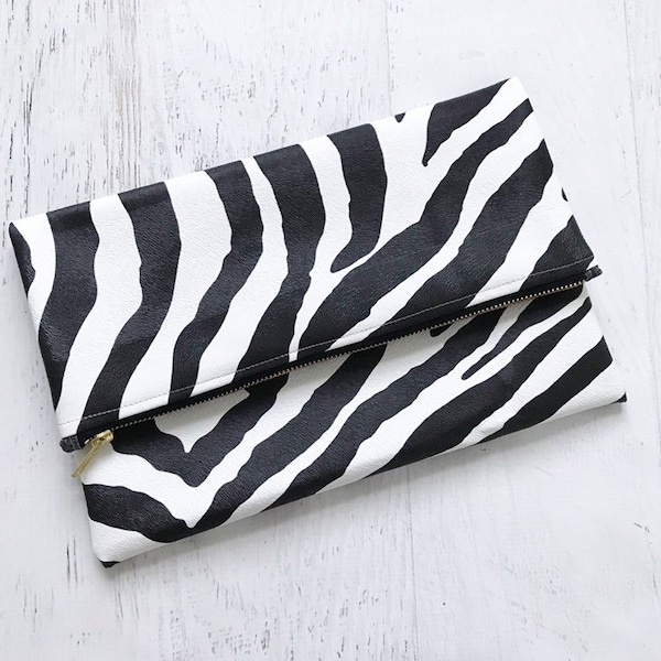 Zebra Clutch - Etsy