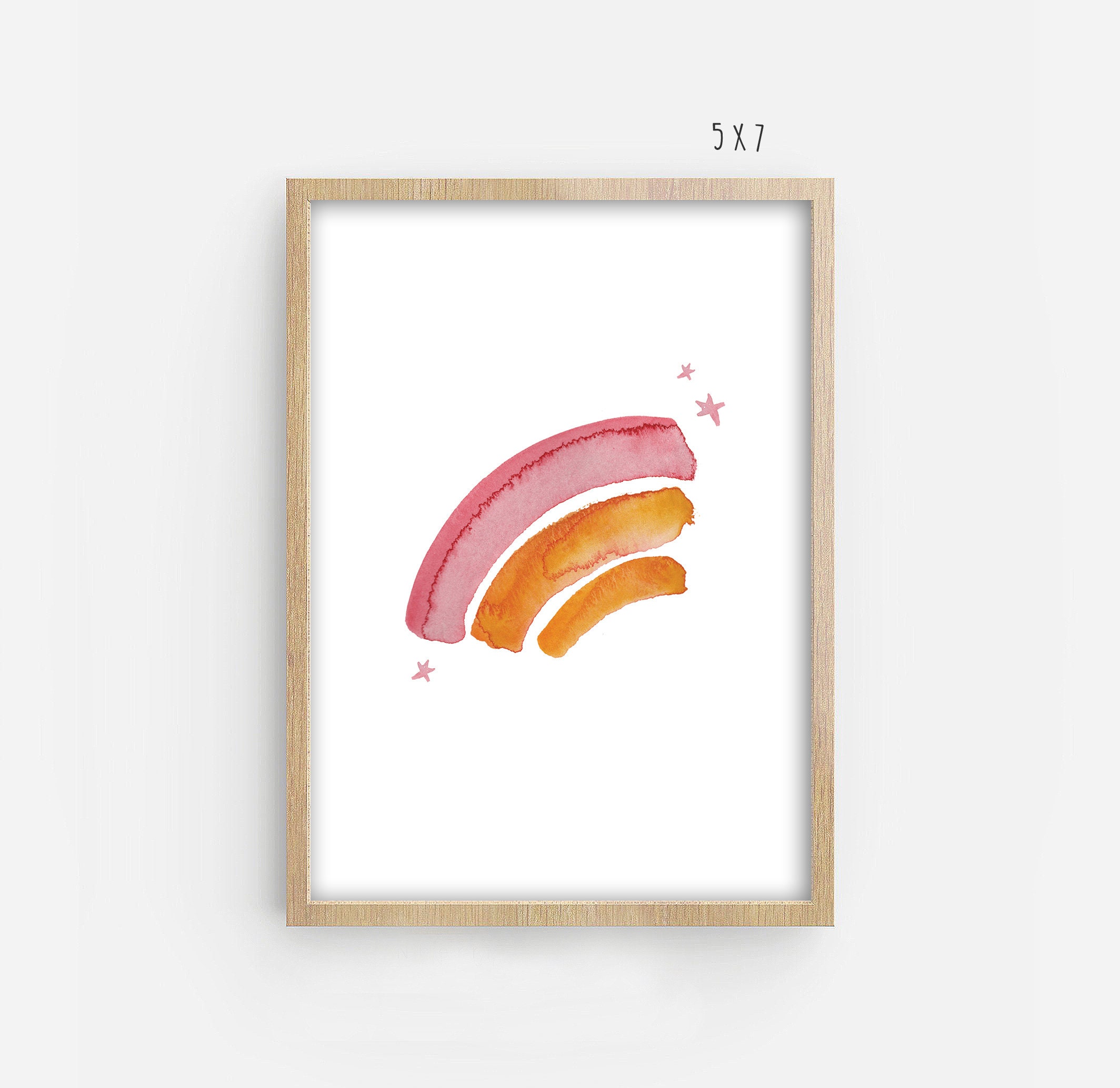 Simplified Rainbow | Watercolor, Colorful Wall Art, Home Office Print ...
