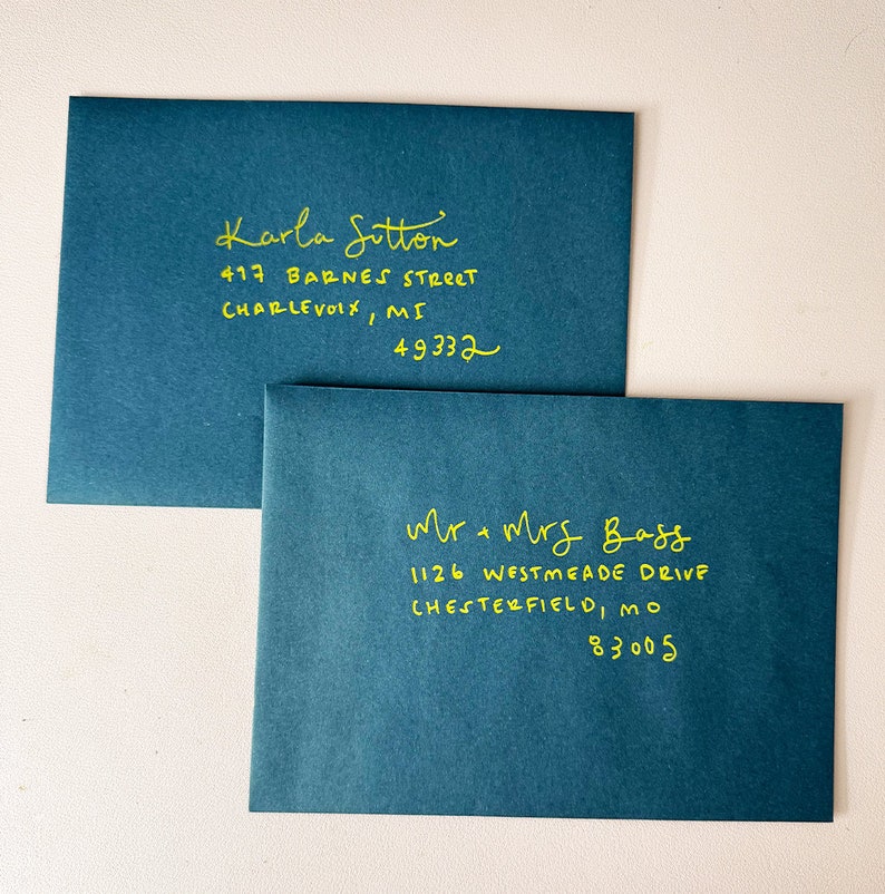 HAND LETTERED ENVELOPES / Custom Envelope Addressing / Wedding ...