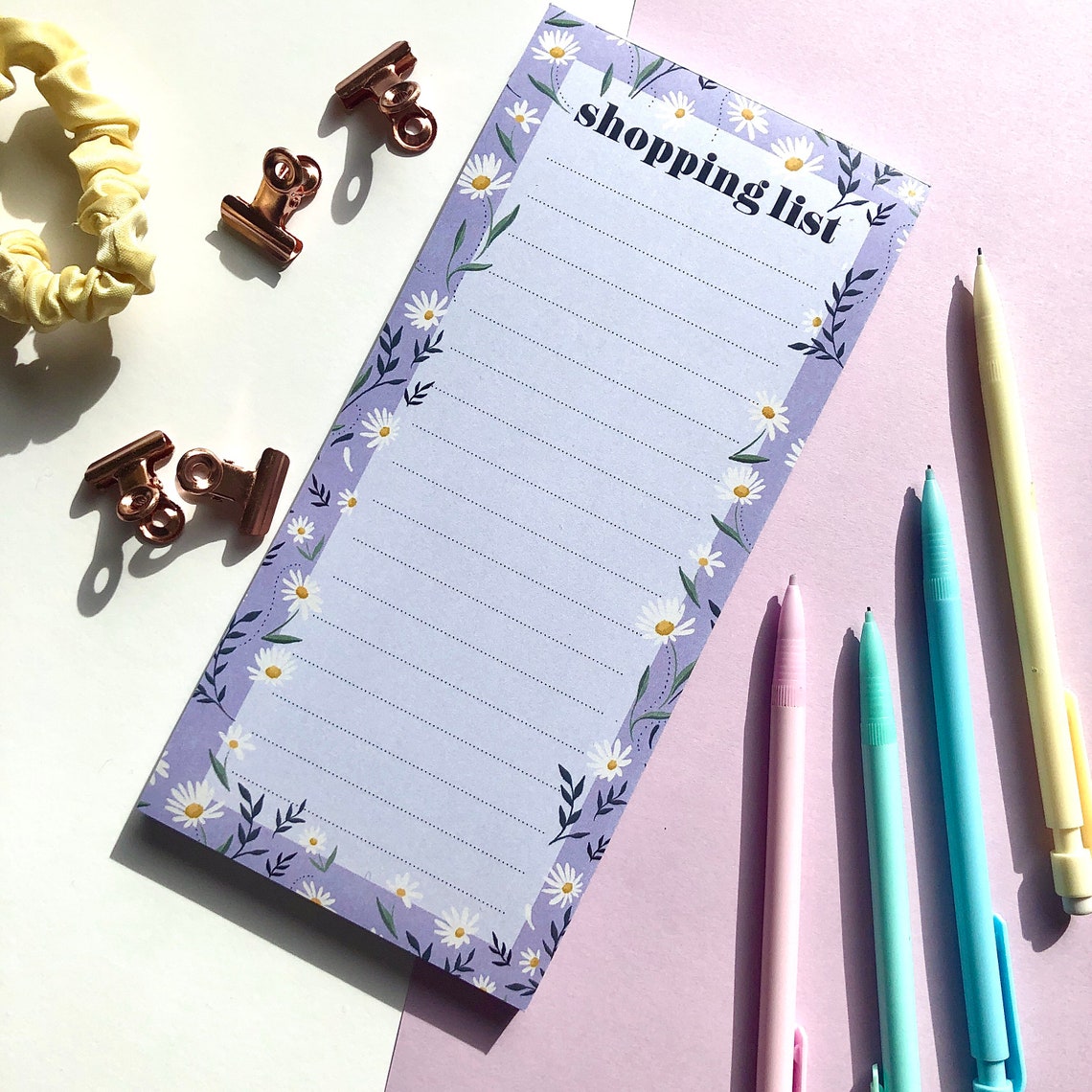 Daisy Floral Weekly Planner and Shopping List Set A4 & DL - Etsy