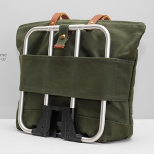 BROMPTON ZIPPER TOTE Folding Bike Bag for Front Carrier Frame Rack and ...