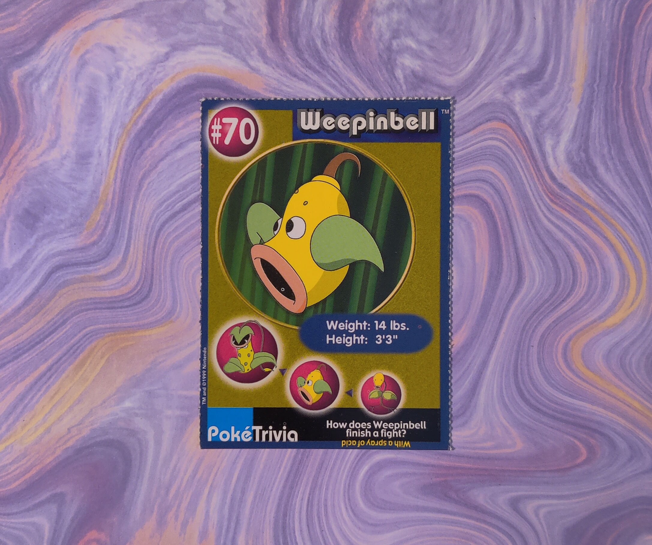 Weepinbell Pokemon Card