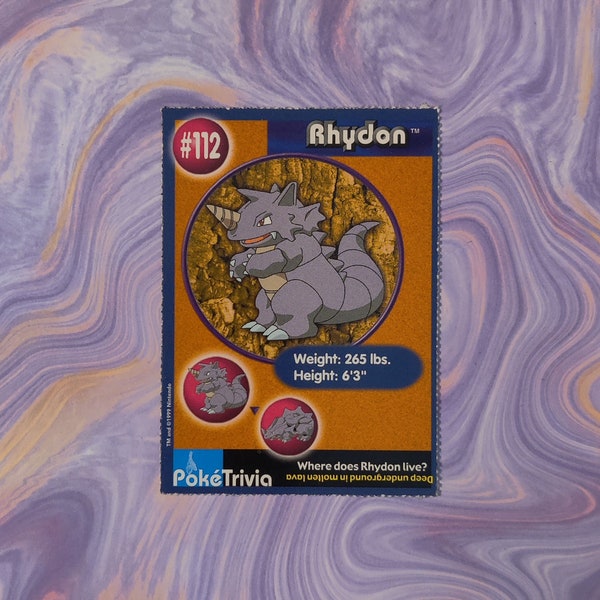 Vintage Rhydon Card - Etsy