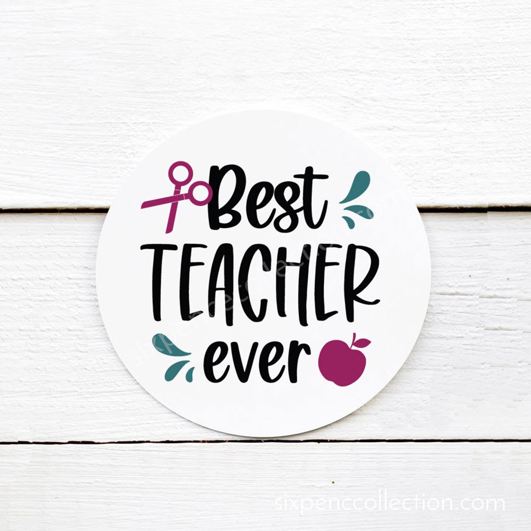 Best Teacher Ever Sticker Labels - Etsy
