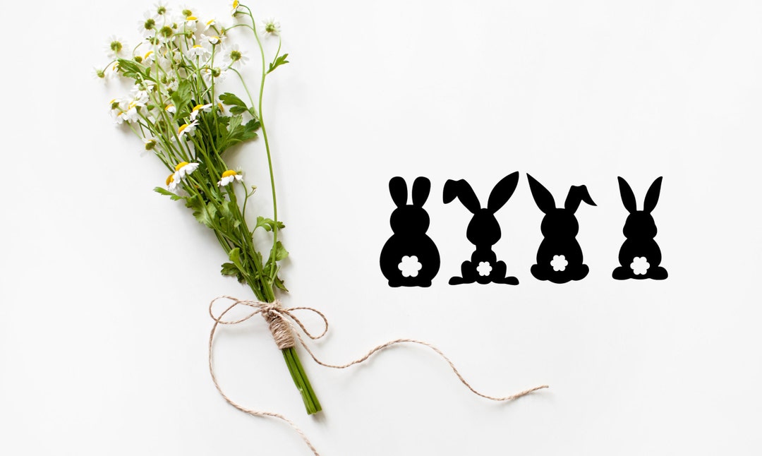 Stickers, Stickers, Set of 4 Rabbits, Window Picture, Stickers for ...