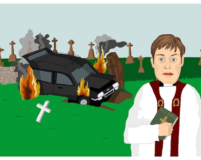 Father Ted- 'you Let Dougal Do a Funeral?!' A4 Print - Etsy