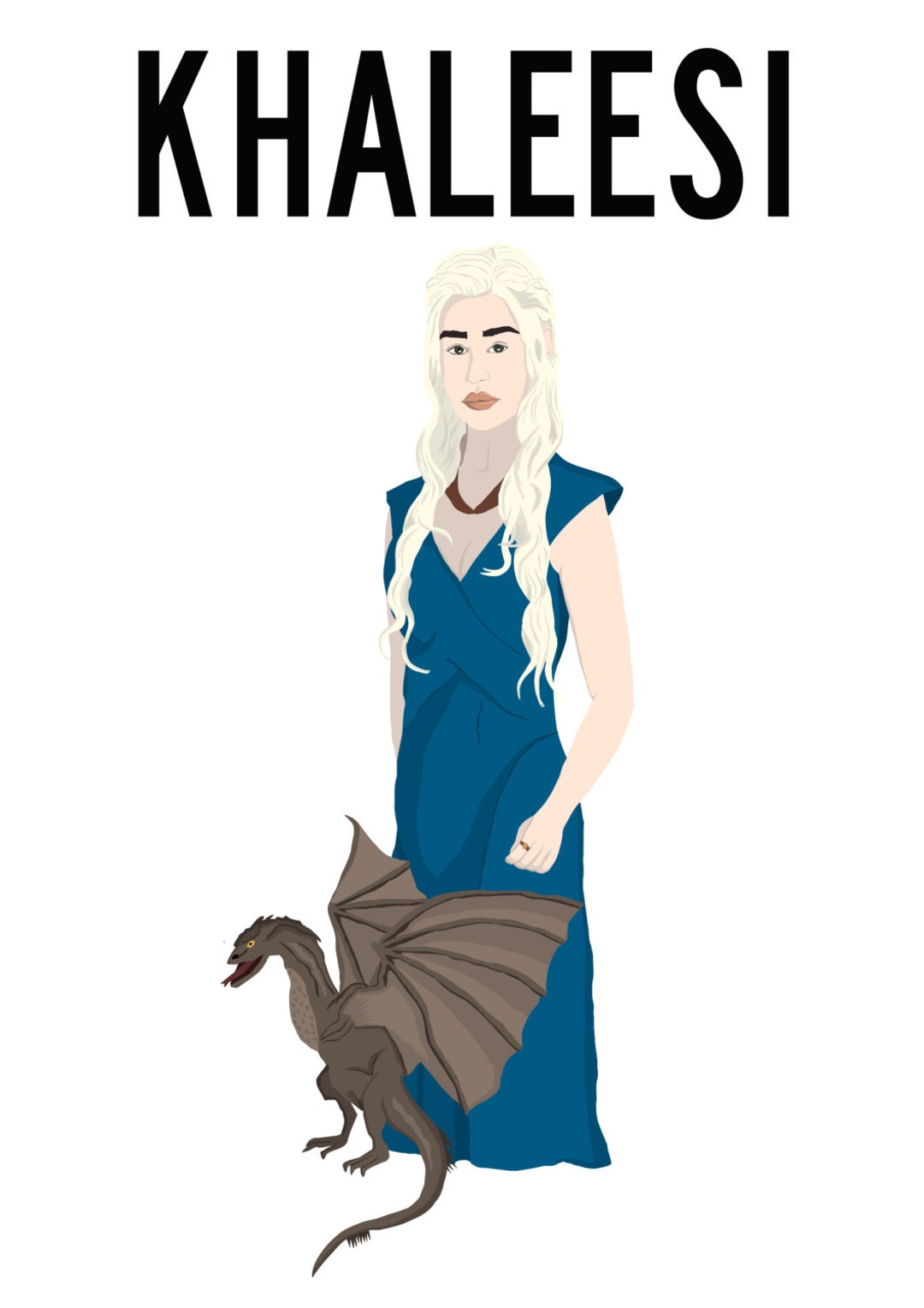 Game of Thrones- Daenerys Targaryen 'khaleesi' A3 Print - Etsy