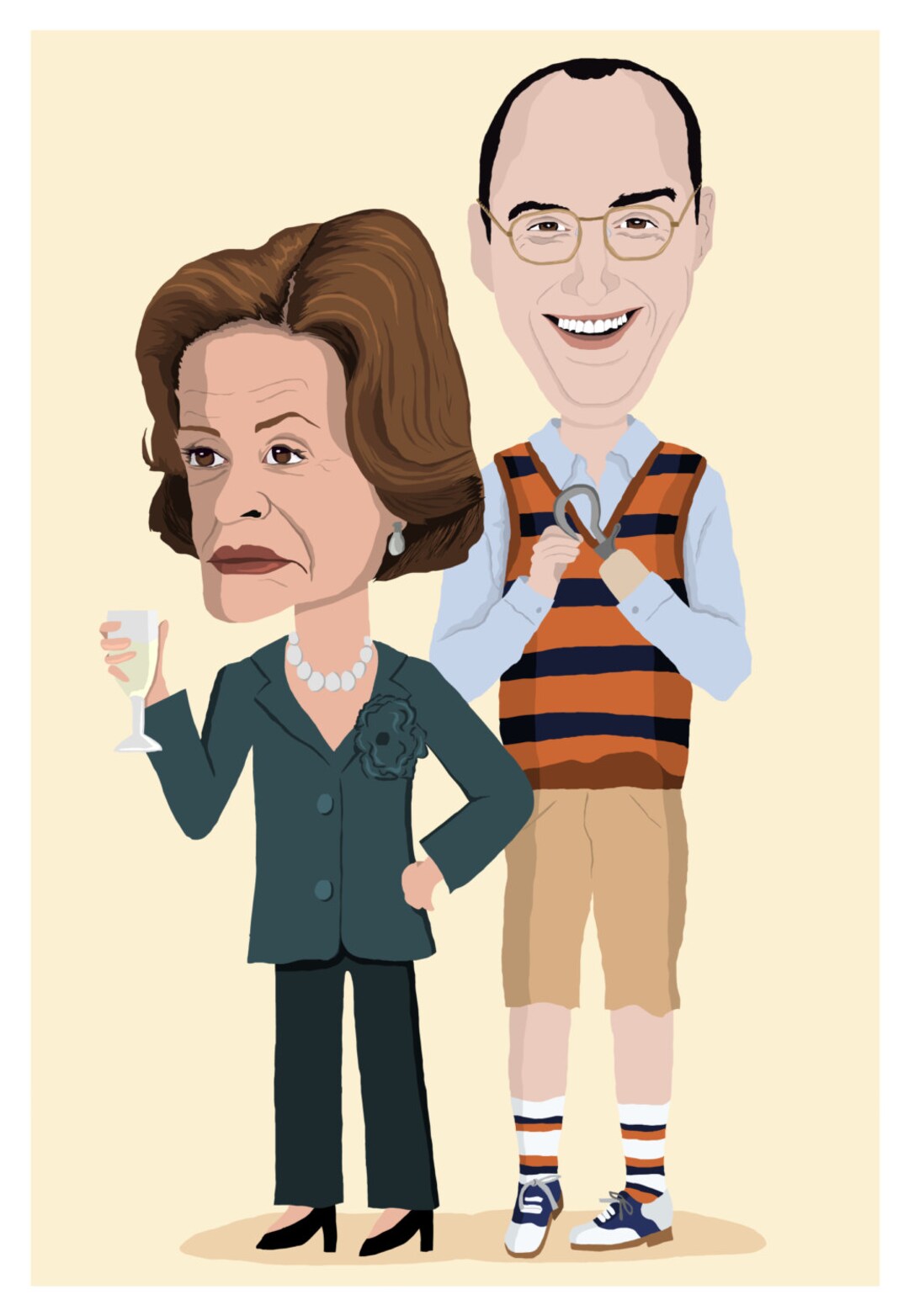 Arrested Development- Lucille and Buster Bluth A4 Print - Etsy