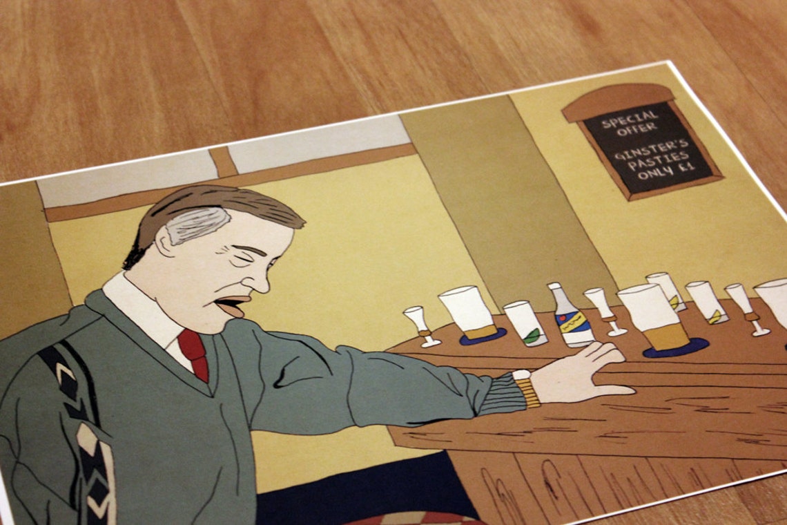 Alan Partridge Drinking Ladyboys. - Etsy