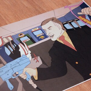 Alan Partridge Shooting Some Zombies at the Arcade. - Etsy