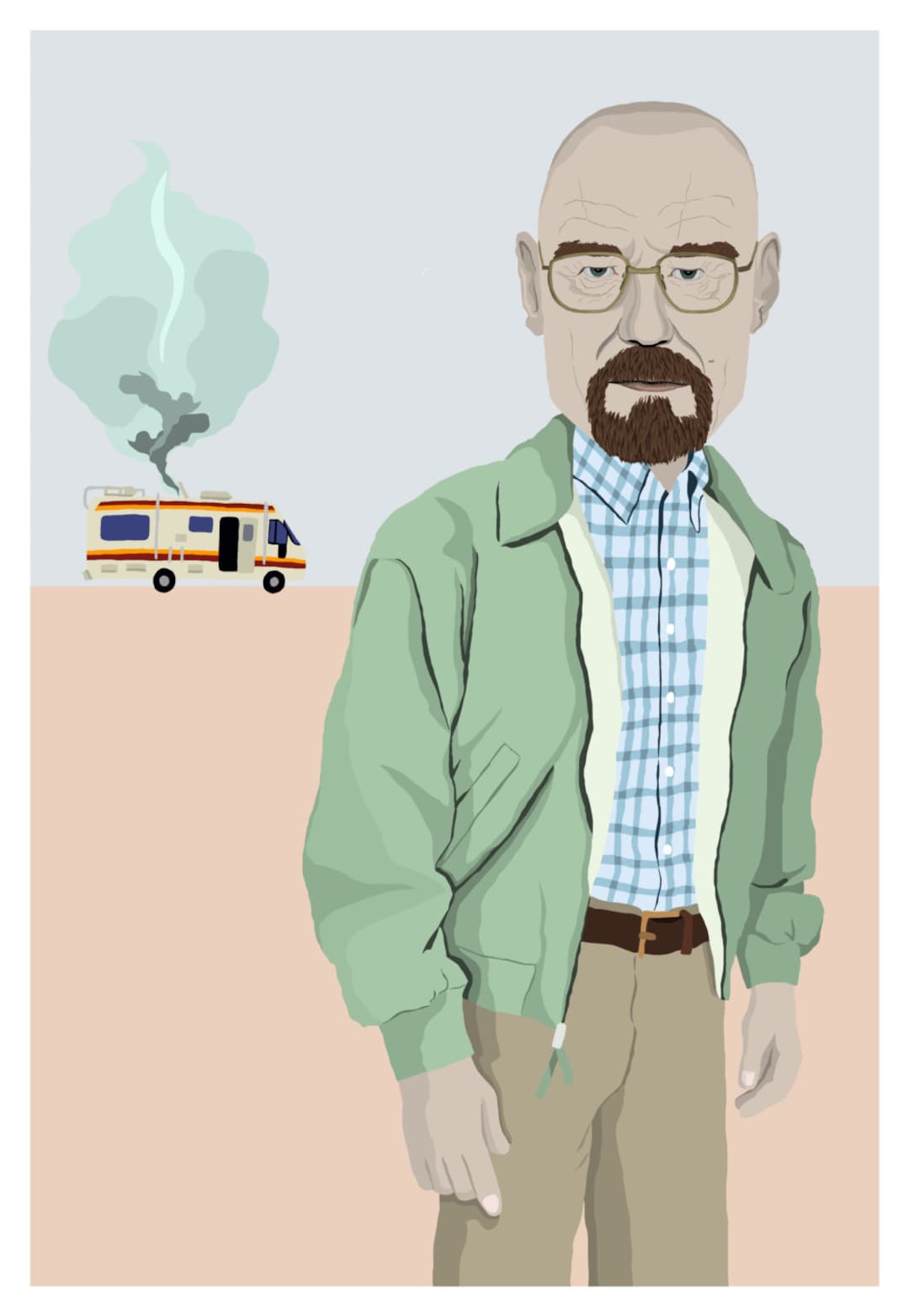 Walter White, Breaking Bad A4 Illustration Print - Etsy