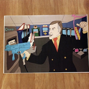 Alan Partridge Shooting Some Zombies at the Arcade. - Etsy