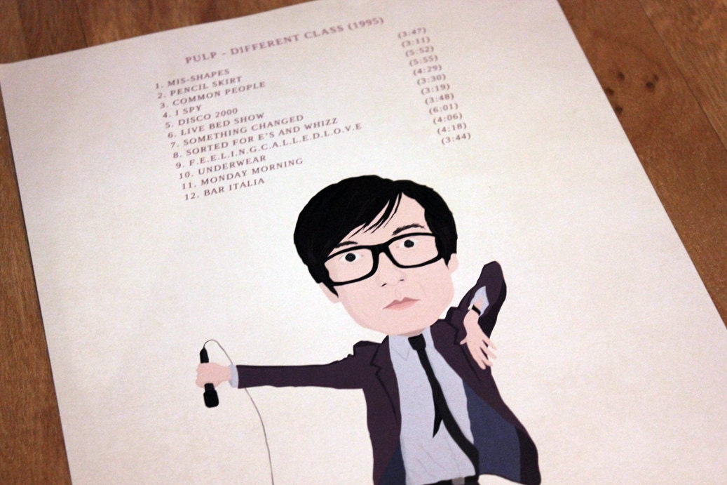 Jarvis Cocker, Pulp, Different Class, A4 Print - Etsy