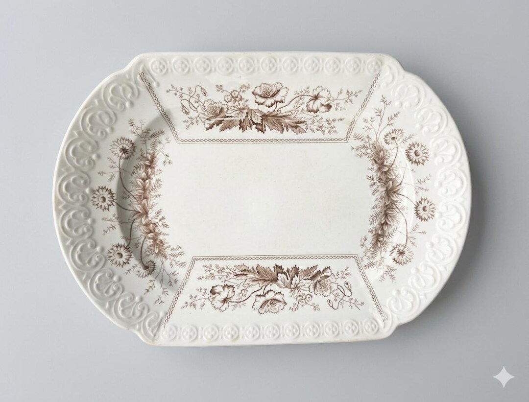 Antique Johnson Brothers "sylvan" Semi-porcelain Platter - Etsy