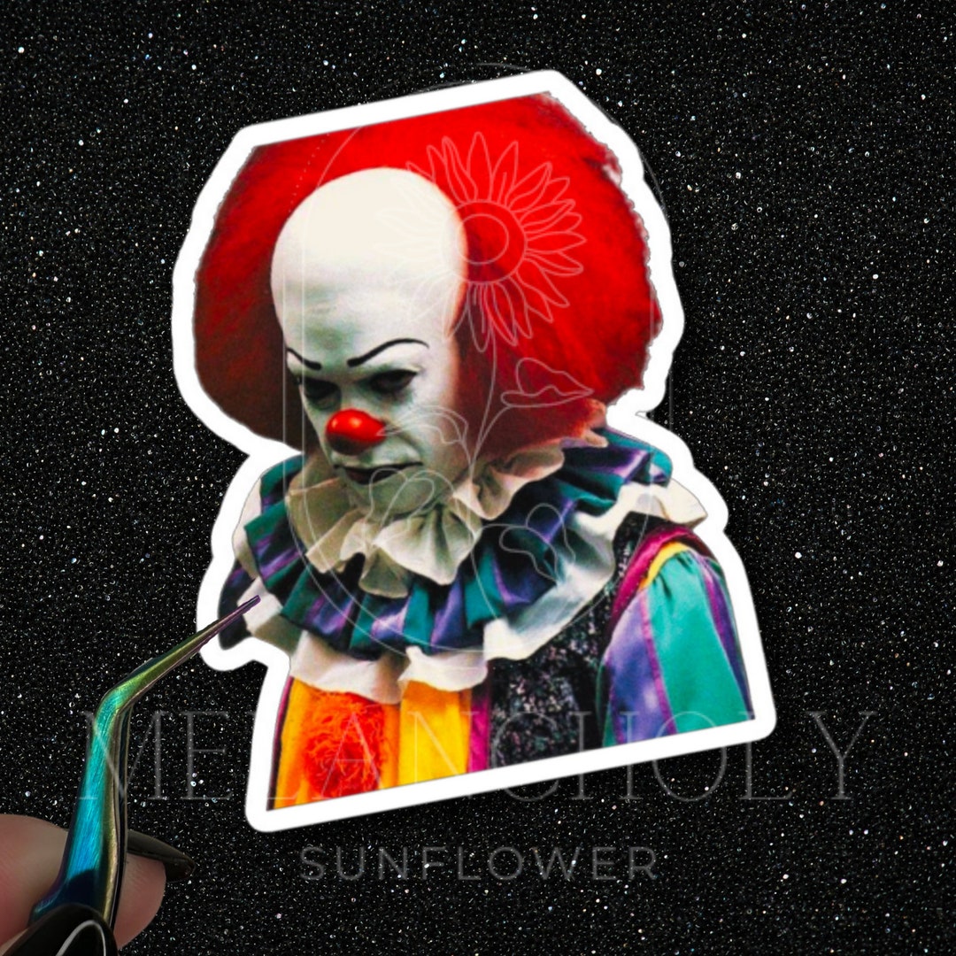 FINAL SALE Horror Classic Grumpy Clown Movie Water-resistant Sticker - Etsy