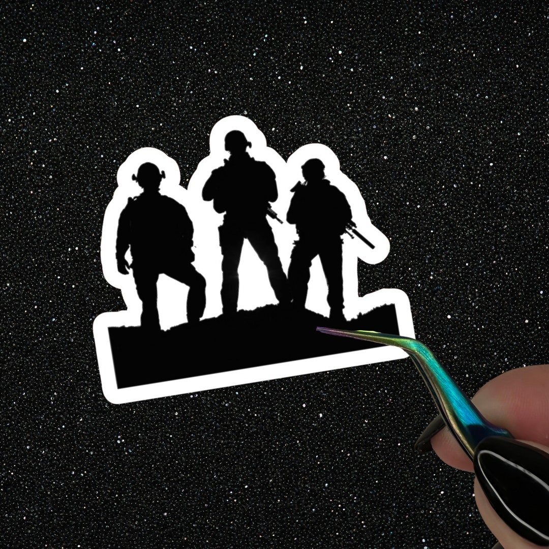 Tactical Outline Military Water-resistant Sticker Water Bottle Laptop ...