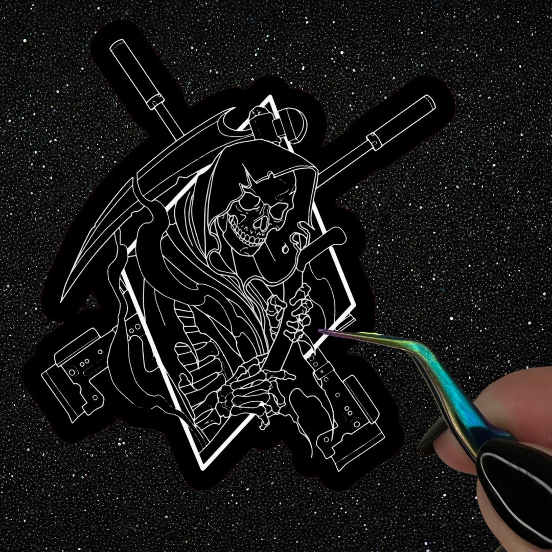 Tactical Reaper Skeleton Black&white Water-resistant Sticker Water ...