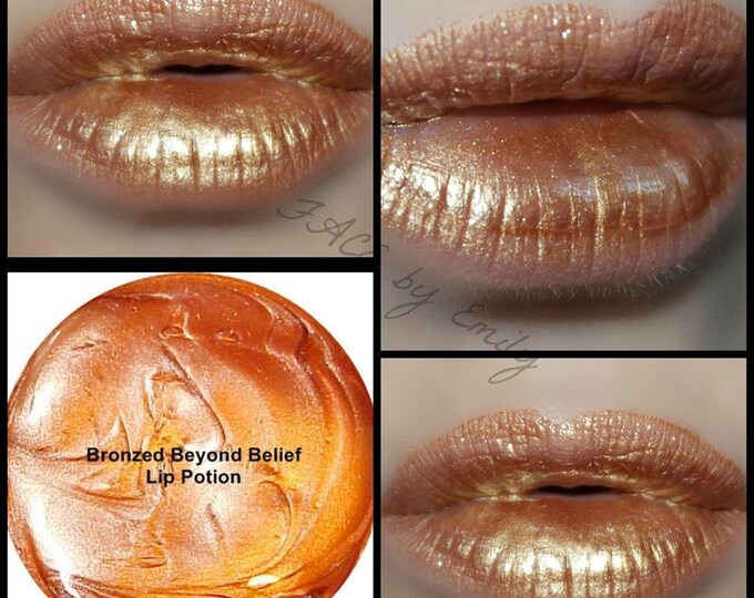 Bronzed Beyond Belief Lip Potion Lip Gloss Pots Shimmery Bronze Full ...