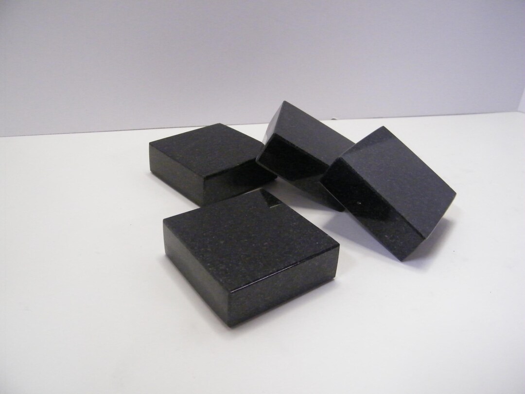 Polished Black Granite Sculpture Bases - Set of 4 - Etsy