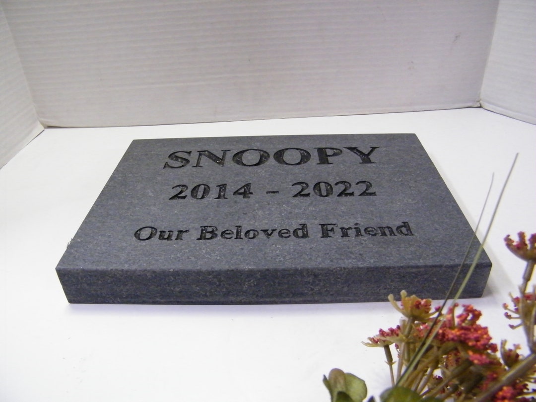Engraved Granite Pet Memorial Stone: Personalized Pet Grave Marker - Etsy