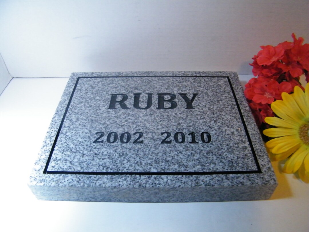 Granite Pet Memorial, Granite Pet Marker, Granite Dog Memorial, Cat ...