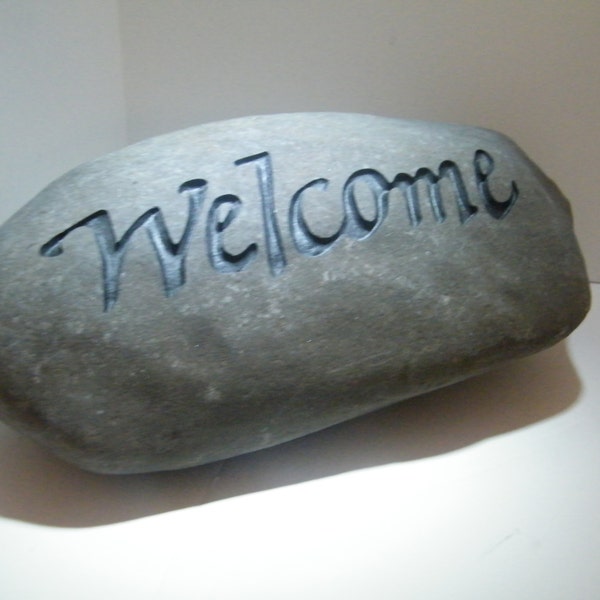 Welcome Stone - Etsy