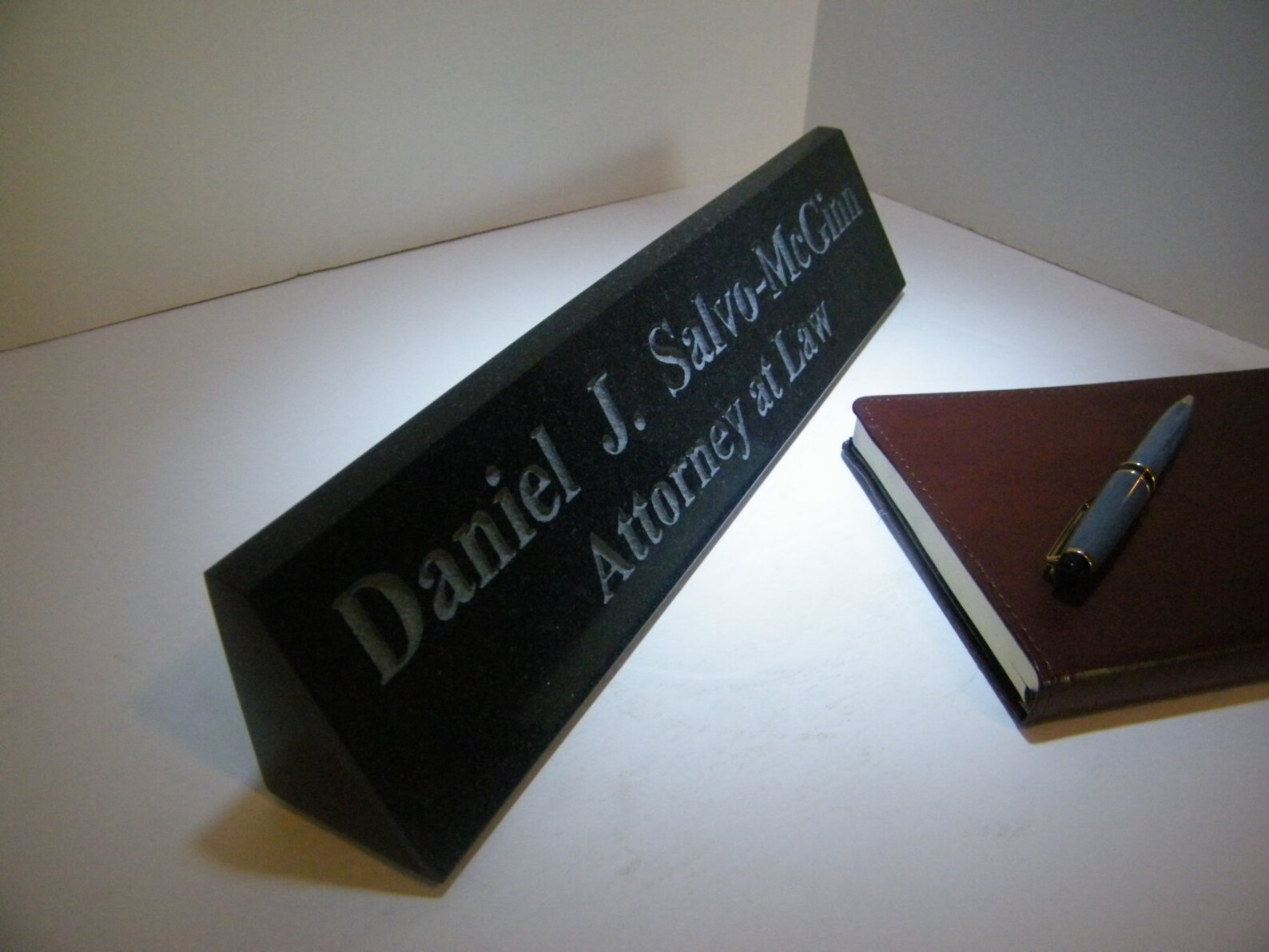 Desk Nameplate/granite Desk Nameplate Large Desk Name and | Etsy
