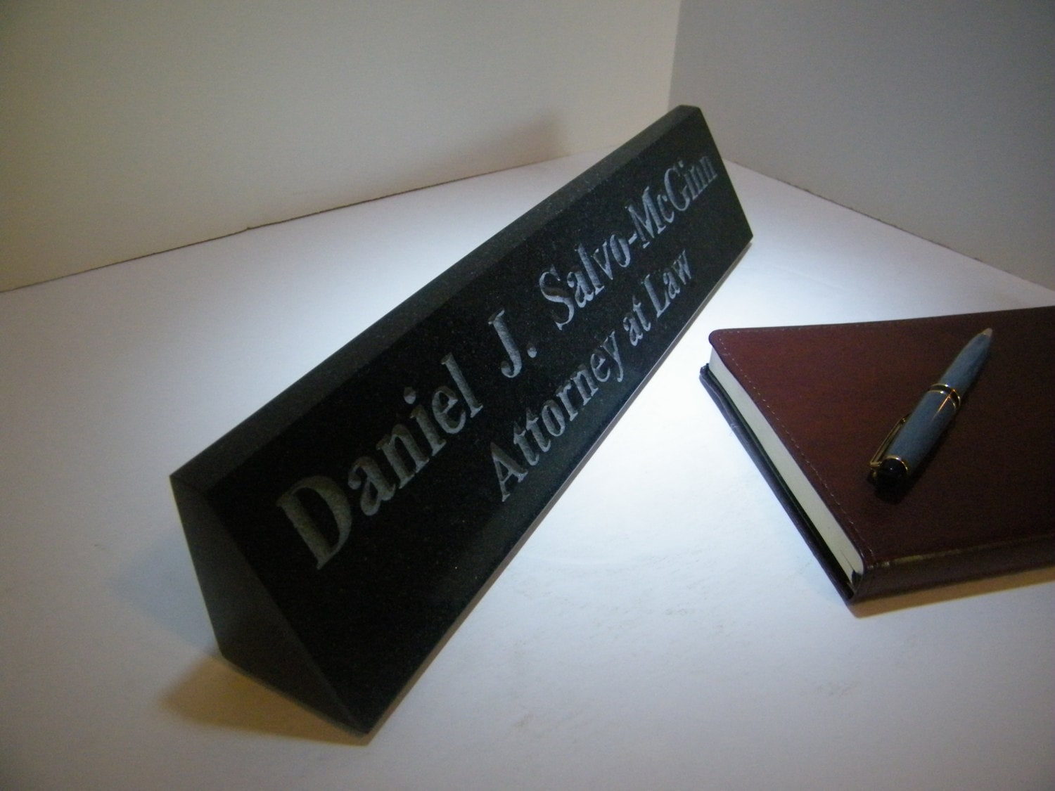 Desk Nameplate/granite Desk Nameplate Large Desk Name and | Etsy