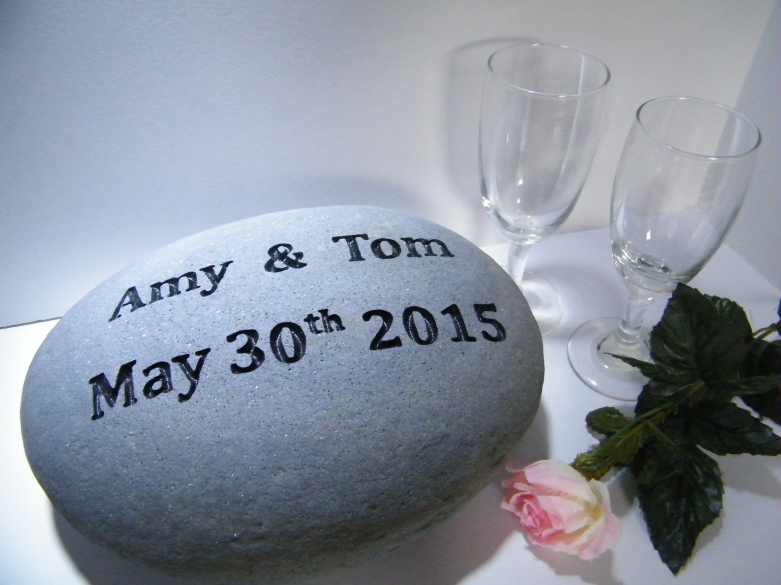 Wedding Stone Custom Engraved Stone/ Custom Wedding Stone/ | Etsy