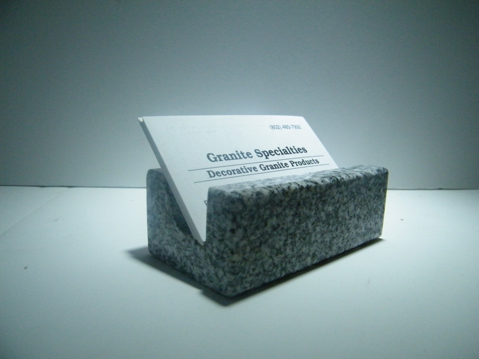 Granite Business Card Holder: Polished Stone Desk Organizer - Etsy