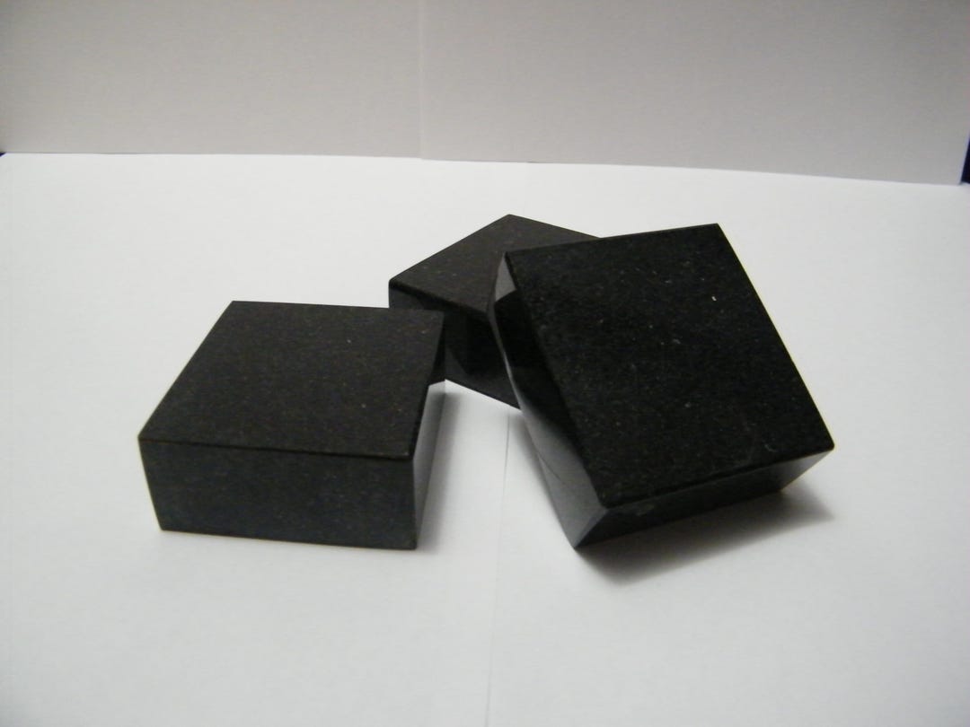 Black Granite Art Base Set: Hand Polished Etching Stones - Etsy