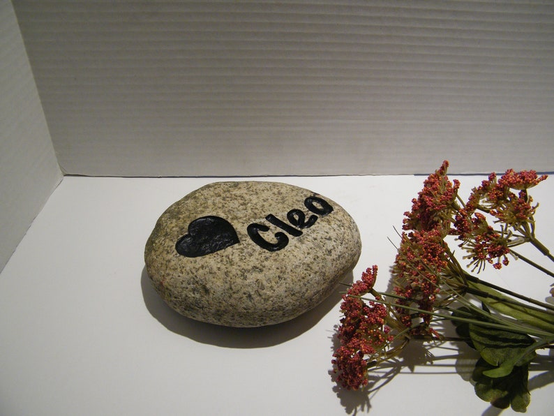Engraved River Stone Pet Memorial: Small Animal Grave Marker - Etsy