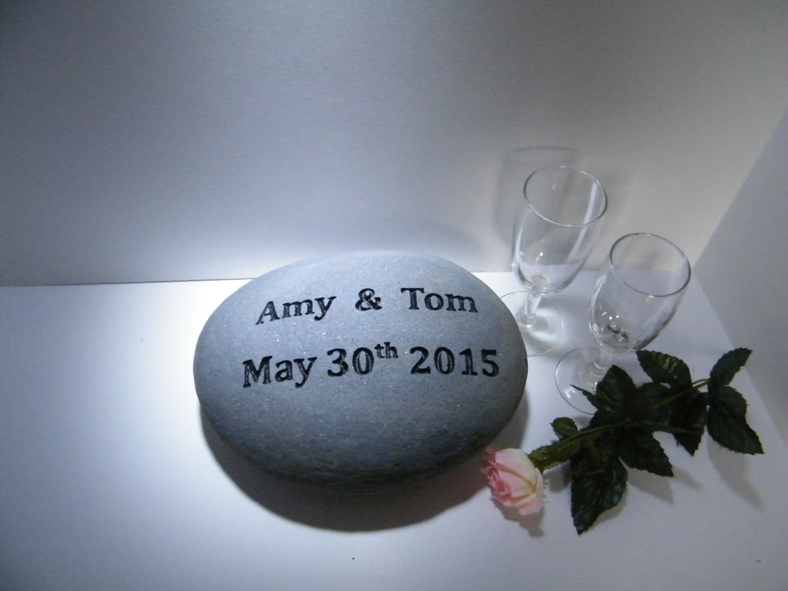 Wedding Stone Custom Engraved Stone/ Custom Wedding Stone/ | Etsy