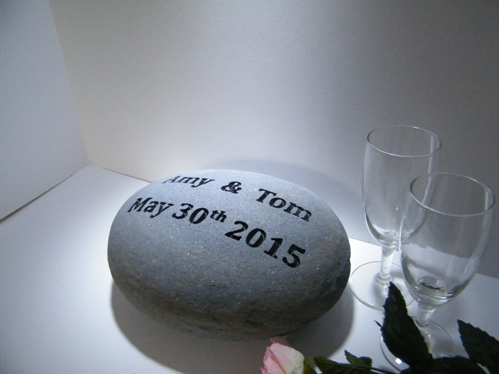 Wedding Stone Custom Engraved Stone/ Custom Wedding Stone/ | Etsy