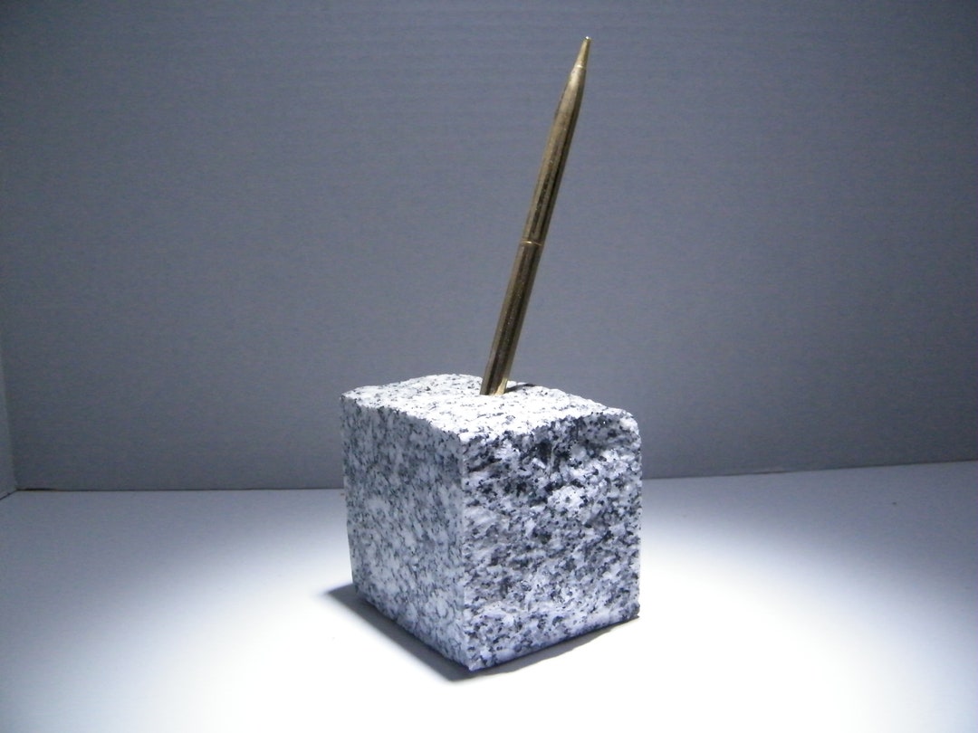 Granite Pen Holder: Stone Desk Organizer - Etsy